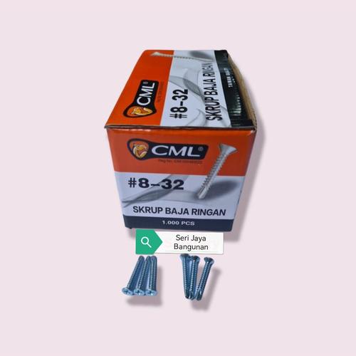 Jual Sekrup Baja Ringan 8x32 Putih 1 Dus isi 1000/ Baut Skrup GRC SDS ...