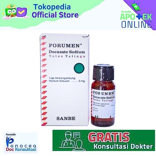 Jual FORUMEN EAR DROPS 1 BOTOL 10ML mengencerkan kotoran telinga ...