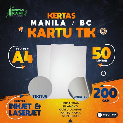 Jual Modern Kertas Kartu Tik 200 Gsm A4 Isi 50 Lembar - Kertas Hvs ...