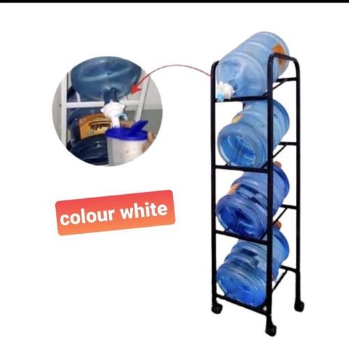 Jual Rak Galon Susun 4 Tempat Galon Susun Besi Roda - Susun 4, Putih ...