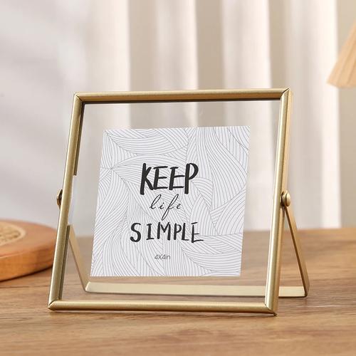 Jual Bingkai Foto Frame Nordic Metal Glass Photo Frame Home Decor - Kab ...