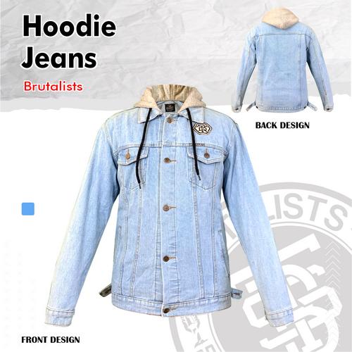 Jual Jaket Hoodie Jeans Denim Jacket Pria Wanita Polos Brutalists ...