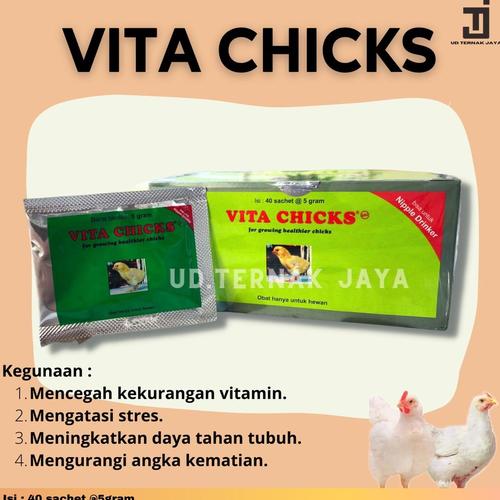 Jual VITA CHICKS 1 box isi 40 sachet 5 gram vitamin pertumbuhan anak ...