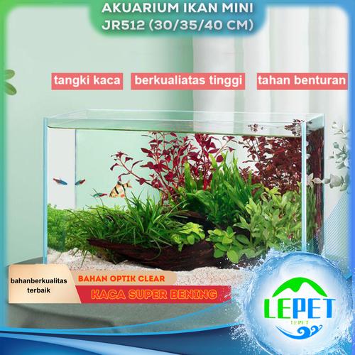 Jual LEPET Akuarium Ikan Mini JR512 Tangki Ikan Mini dengan bahan kaca ...