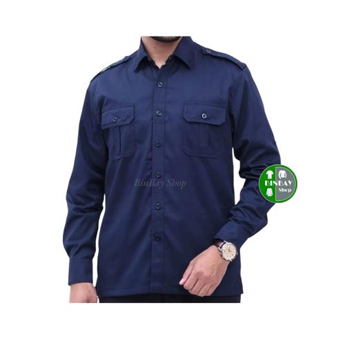 Jual KEMEJA SERAGAM DRILL PDH PDL PANGKAT PANJANG NAVY + SKODER DAN ...