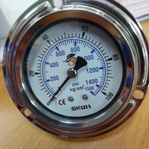 Jual Pressure gauge 100 bar/1500psi SKON Stainless Steel 2 1/2" Payung ...