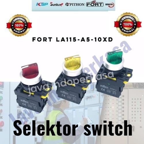 Jual iluminated selector switch LED 220V Fort LA115-A5-10XD 1No 2 ...
