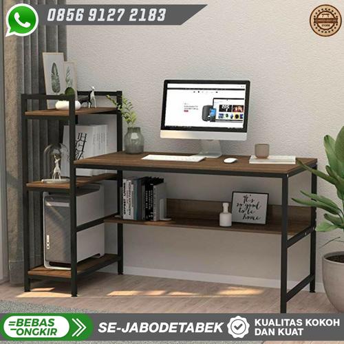 Jual Meja Belajar - Meja Kerja - Desktop Table - Meja Rak Susun Kayu ...