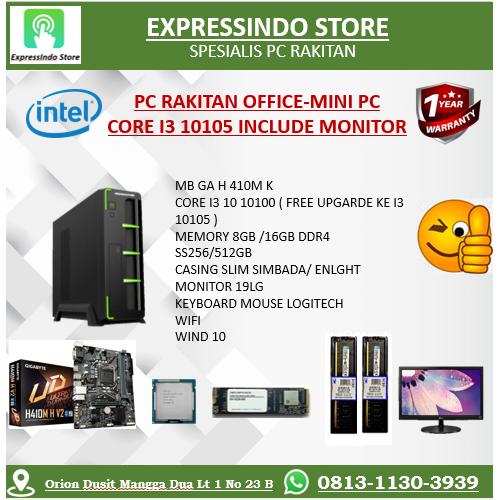 Jual PC RAKITAN OFFICE (MINI PC) CORE I3 10100 LENGKAP MONITOR - 256GB ...