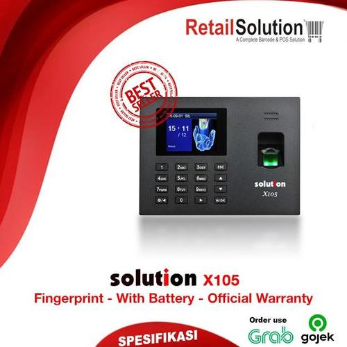 Jual Mesin Absensi Fingerprint LAN - Solution X105 / X-105 / X 105 ...