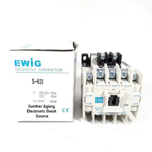 Jual Magnetic Contactor Ewig S-N20 3P 32A / Kontaktor Ewig SN-20 SN20 ...