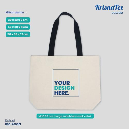 Jual Custom Tote Bag Alas Kanvas Natural - Tas Goodie Bag Souvenir ...
