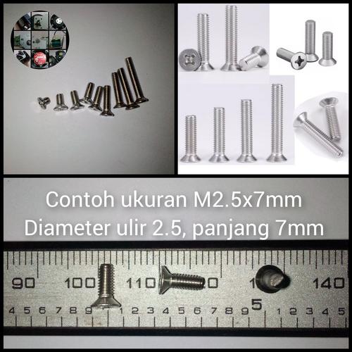 Jual BAUT SEKRUP SKRUP SCREW LAPTOP NOTEBOOK M2.5x6 2.5x6 HEAD 4.5mm ...