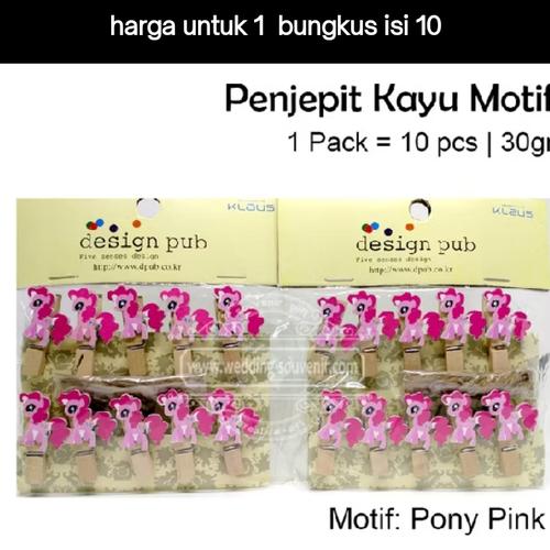 Jual woodenclip penjepit photo foto penjepit kertas krakter kuda pony ...