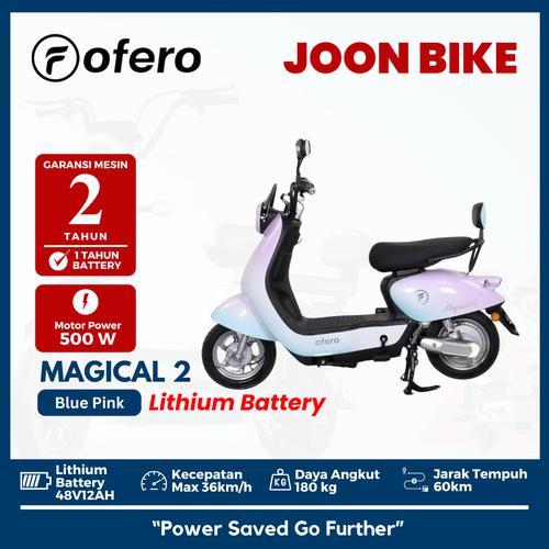 Jual Sepeda Listrik Ofero Magical 2 Lithium Blue Pink 36KM/H - Joonbike ...