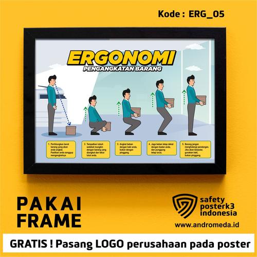 Jual Safety Poster K3: Lakukanlah Ergonomi Pengangkatan Barang Secara ...