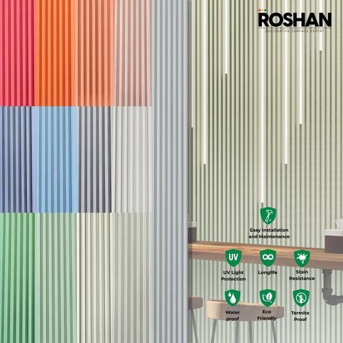 Jual ROSHAN WPC WALL PANEL FLUTED PREMIUM TEBAL 13,5MM 14,8CM x 290CM ...