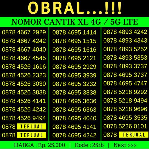 Promo Perdana Nomor Cantik XL 4G LANGKA Murah ABAB AABB 0818 no - 100rb-C - Jakarta Barat - ais ...