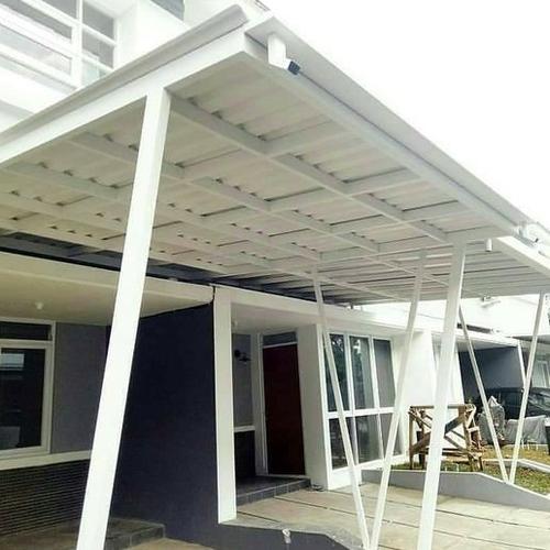 Jual KANOPI MINIMALIS ATAP ALDERON RANGKA BESI HOLLOW 5X10 + TALANG AIR ...