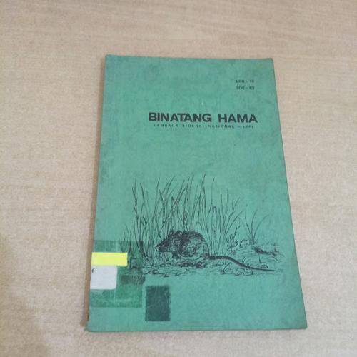 Jual Buku BINATANG HAMA LEMBAGA BIOLOGI NASIONAL - LIPI - Jakarta Timur ...