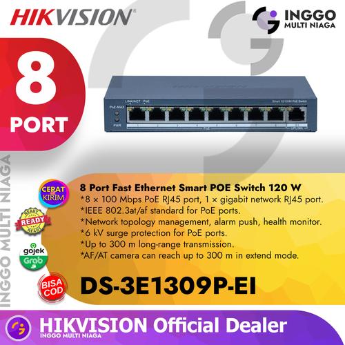 Jual HIKVISION DS-3E1309P-EI SWITCH POE 8 PORT FAST - Jakarta Barat - Inggo CCTV | Tokopedia