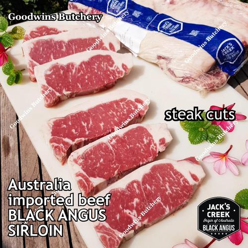 Jual Beef SIRLOIN BLACK ANGUS marbling MB-2 STEER (young cattle) Australia Jack's Creek frozen ...