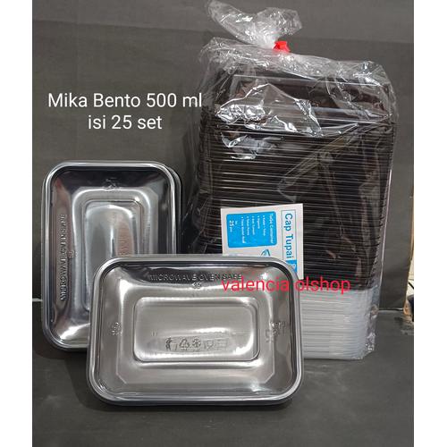 Jual Thinwall Rectangular 500 ml,750ml Hitam Food Container mika bento ...
