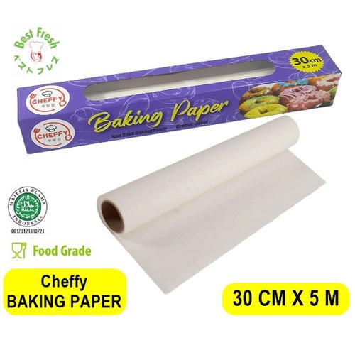 Jual Kertas Baking "CHEFFY" 5m x 40cm Putih Polos (Roll, Tidak Potongan ...