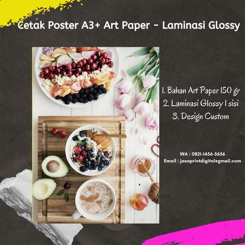 Jual Cetak Poster A3+ Art Paper Laminasi Glossy 1 sisi - Custom - Murah ...