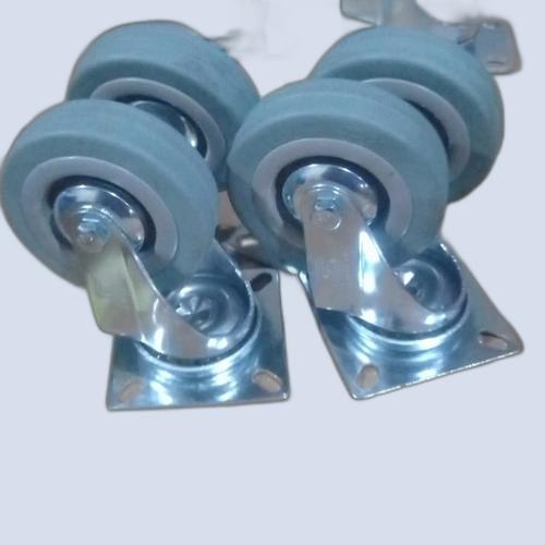 Jual Roda Troly 3" Grey rubber plat hidup - Jakarta Barat - Indo Caster ...