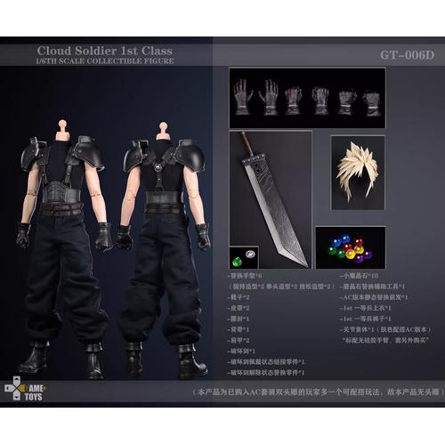 Jual Game Toys GT006D 1/6 Scale Figure Cloud Soldier 1st Class Body ...