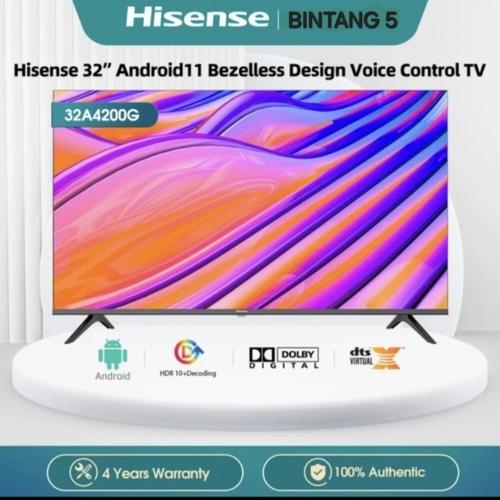 Jual HISENSE ANDROID TV 32 INCH HISENSE 32A4200G ANDROID 11 DIGITAL TV ...
