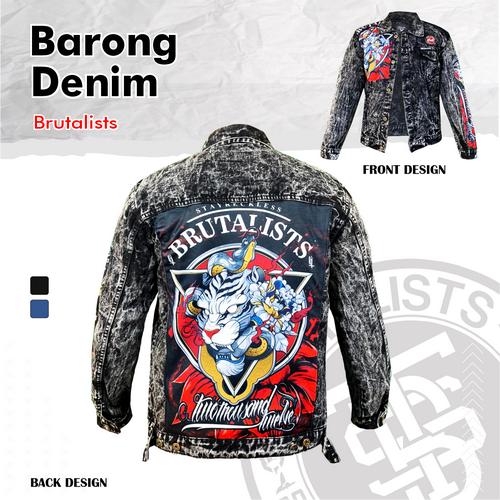 Jual Jaket Jeans Pria Denim Jacket Distro Full Printing Motif Barong ...