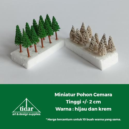 Jual Miniatur Pohon Cemara / Maket Pohon Pinus MH Tinggi 2 cm - Putih ...