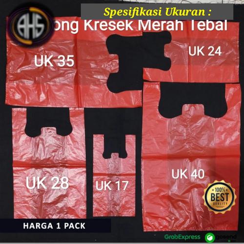 Jual Kantong Plastik Kresek Merah Putih Tebal Harga Per Pack Plastik ...