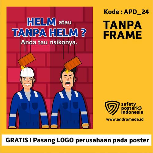 Jual Safety Poster K3 : Gunakanlah APD Helm Safety Pelindung Kepala ...