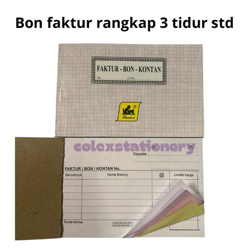 Jual Bon / Bon Faktur NCR Rangkap 3 Tidur / Buku Nota Kontan Ukuran ...