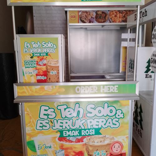 Jual Booth Portable Meja Lipat Rombong Es Teh ukuran 120x60 dilengkapi ...