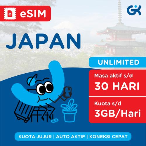 Jual eSIM Japan Unlimited | Travel Sim Jepang - Jakarta Pusat - Global ...