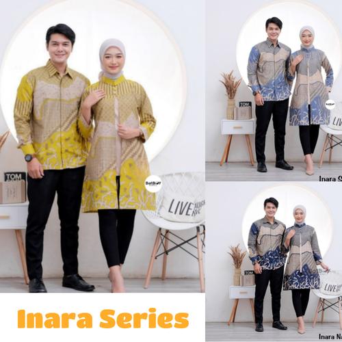 Promo Inara Series Tunik Kemeja Lengan Panjang Batik Couple Seragam ...