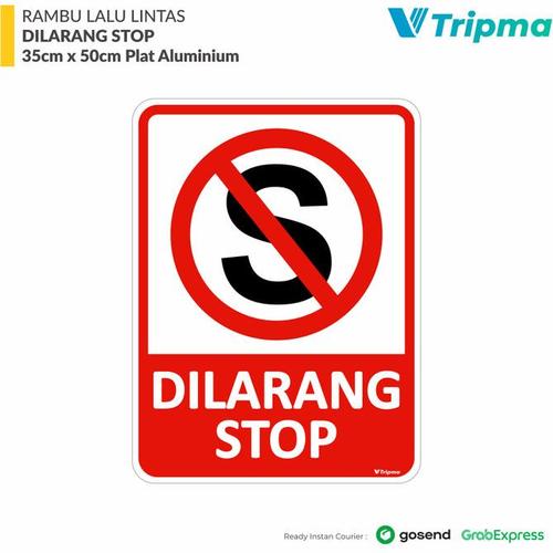 Jual Rambu Dilarang Stop 35cm x 50cm Plat Alumunium - Jakarta Pusat ...