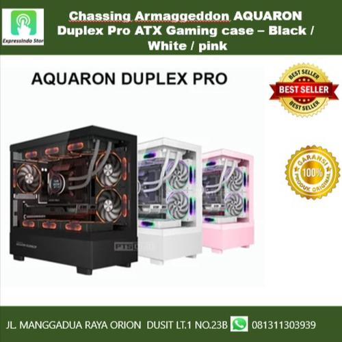 Jual Chassing Armaggeddon AQUARON Duplex Pro ATX Gaming – Black - White ...