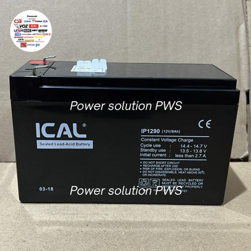 Jual Aki / Baterai UPS ICA ICAL IP1290 12V 9Ah Battery ICAL IP 1290 12 ...