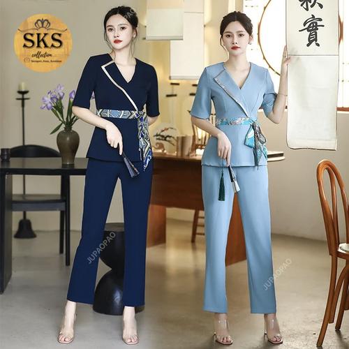 Jual Stelan seragam wanita uniform hotel front desk office uniform ...
