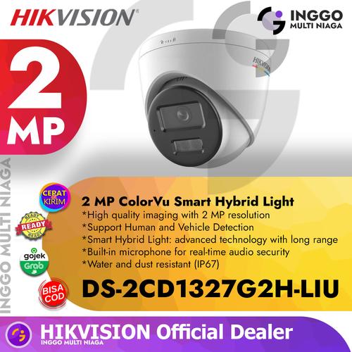 Jual DS-2CD1327G2H-LIU HIKVISION AUDIO 2 MP ColorVu with Smart Hybrid Light Fixed Turret Network ...