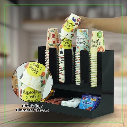 Jual Rak Akrilik Paper Cup Organizer Multifungsi Isi 4 slot - Kota ...