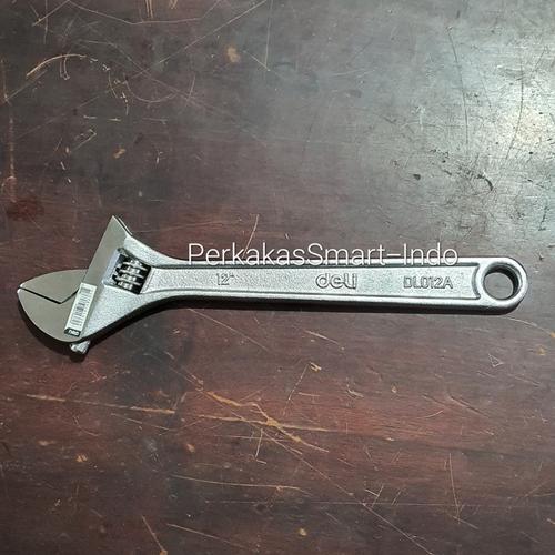 Jual DELI kunci inggris 12" heavy duty/adjustable wrench 12 inchi ...