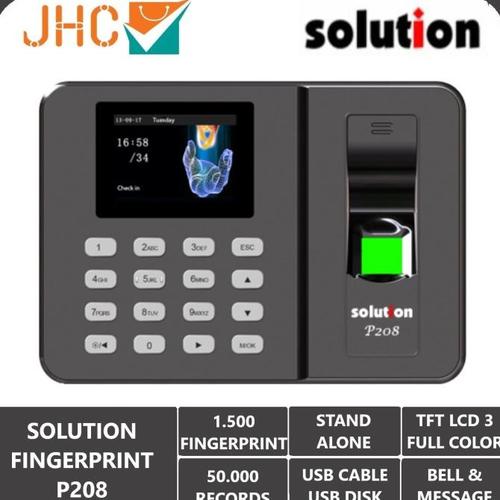 Jual Fingerprint SOLUTION Mesin Absensi P208 Sidik Jari Finger Print ...