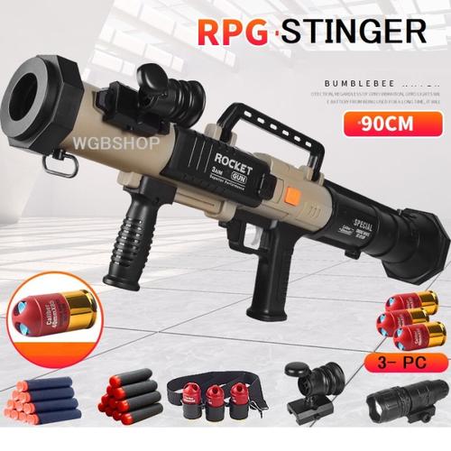 Promo Mainan Anak RPG Stingger Soft Dart toy kids Model NERF - Hijau ...