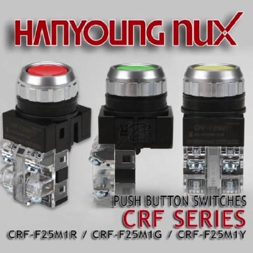 Jual Push Button Momentary Switch 25mm Panel CRF-F25M1G CRF-F25M1R CRF ...